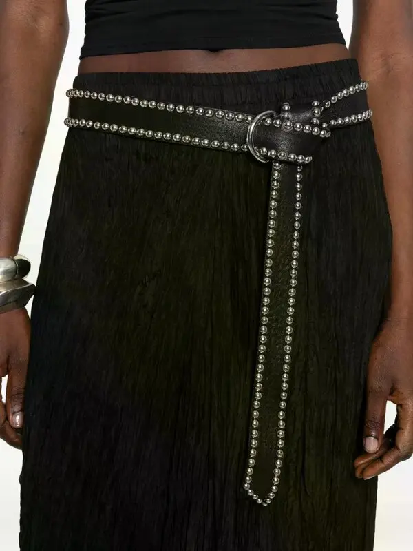 P.a.r.o.s.h Elasticated Waistband Maxi Skirt - Black