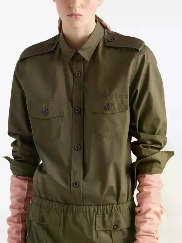 Prada Cotton Poplin Shirt - Green