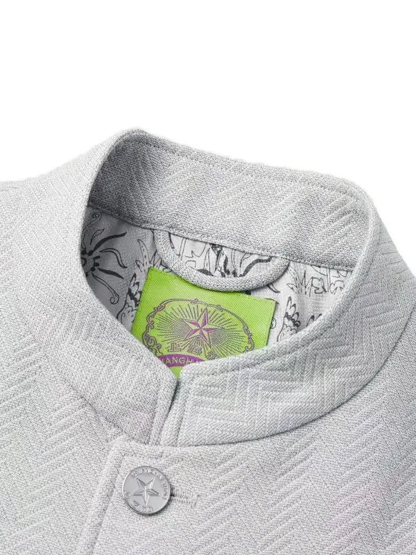 Shanghai Tang Herringbone Button Jacket