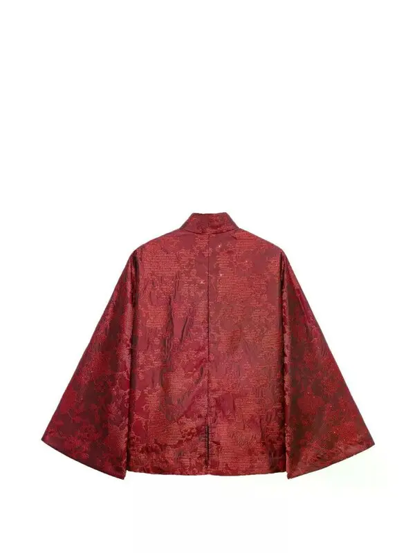 Shanghai Tang Patterned Button Jacket - Red