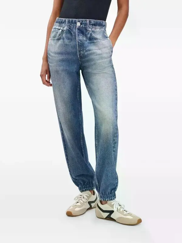 Rag & Bone Miramar Tapered Jeans With Elasticated Cuffs - Blue