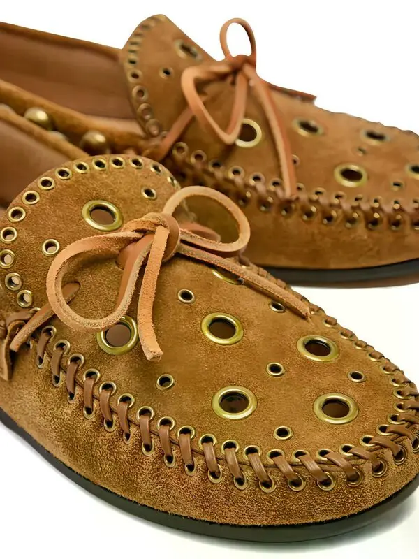 Isabel Marant Étoile Studded Perforated Loafers