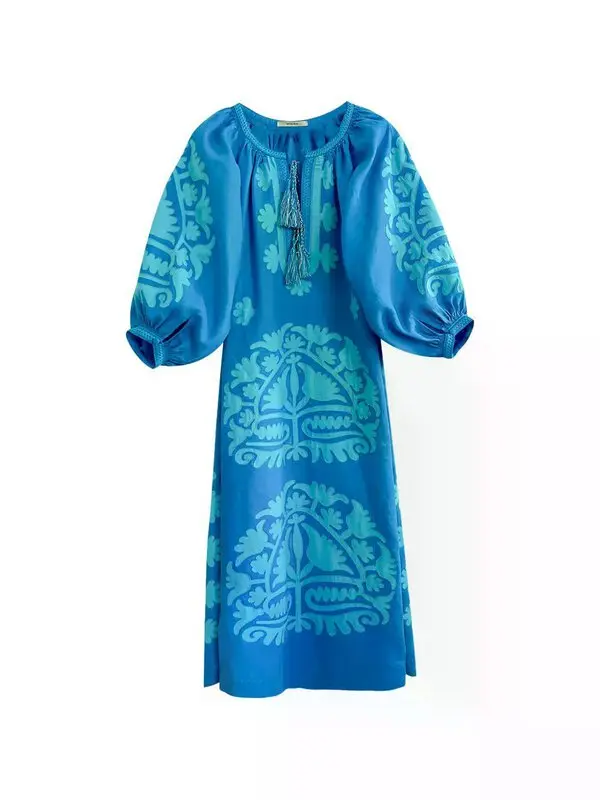 Vita Kin Shalimar Floral Midi Dress - Blue