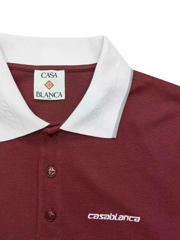 Casablanca Laurel Pique Short Sleeve Polo Shirt
