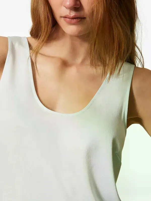 TWINSET Satin Sleeveless Round Neckline Top