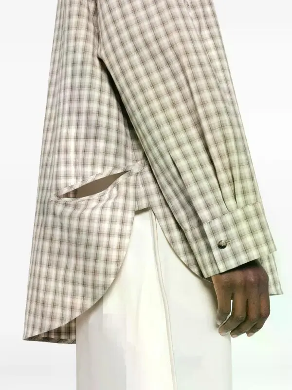 Nanushka Plaid Detail Shirt
