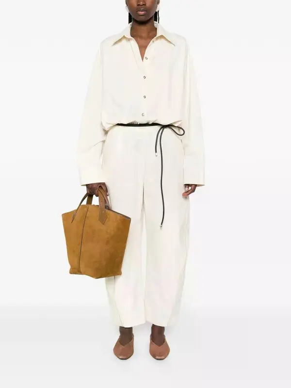 Nanushka Cream Jumpsuit With Binding Detail - Neutrals