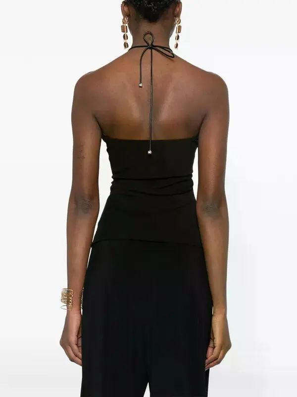 Nanushka Cutout Strap Bandeau Top - Black