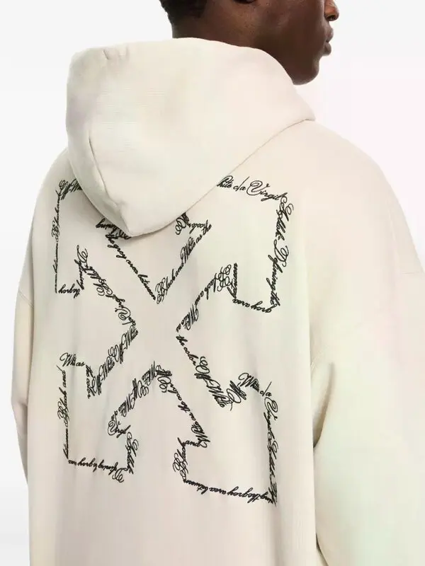 Off-White Script Arrow Drawstring Hoodie