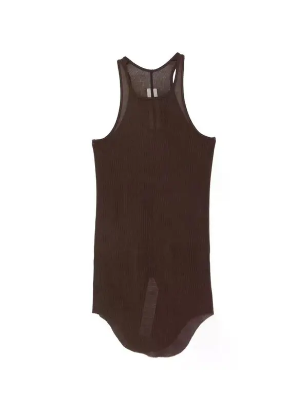Rick Owens Ribbed Knit Tank Top - Brown