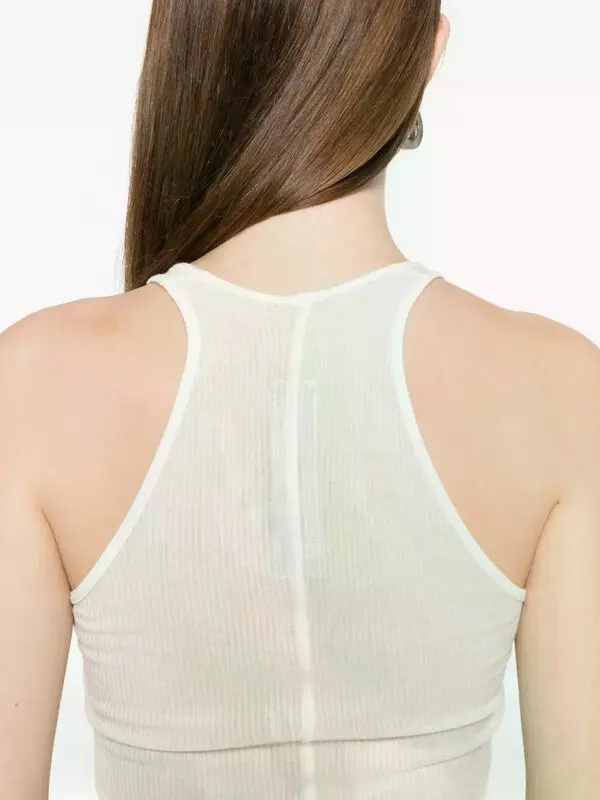 Rick Owens Ribbed Knit Tank Top - White