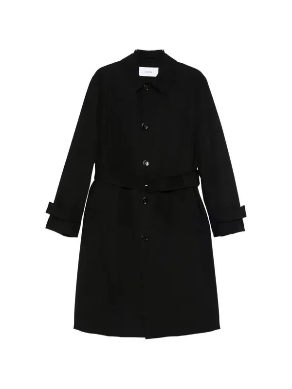 LARDINI Belted Coat - Black