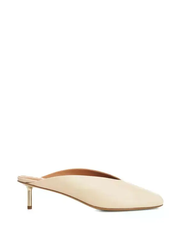 FORTE_FORTE Square-toe Stiletto Mules