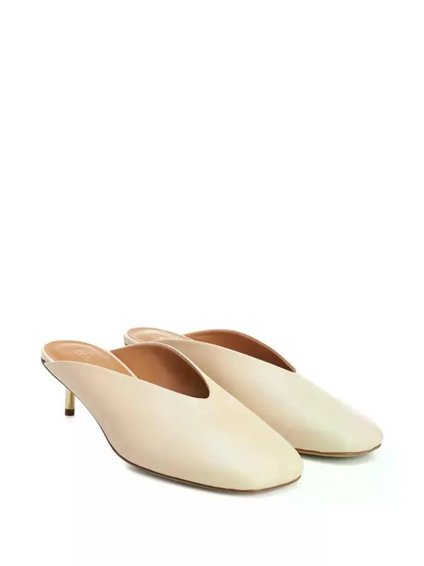 FORTE_FORTE Square-toe Stiletto Mules