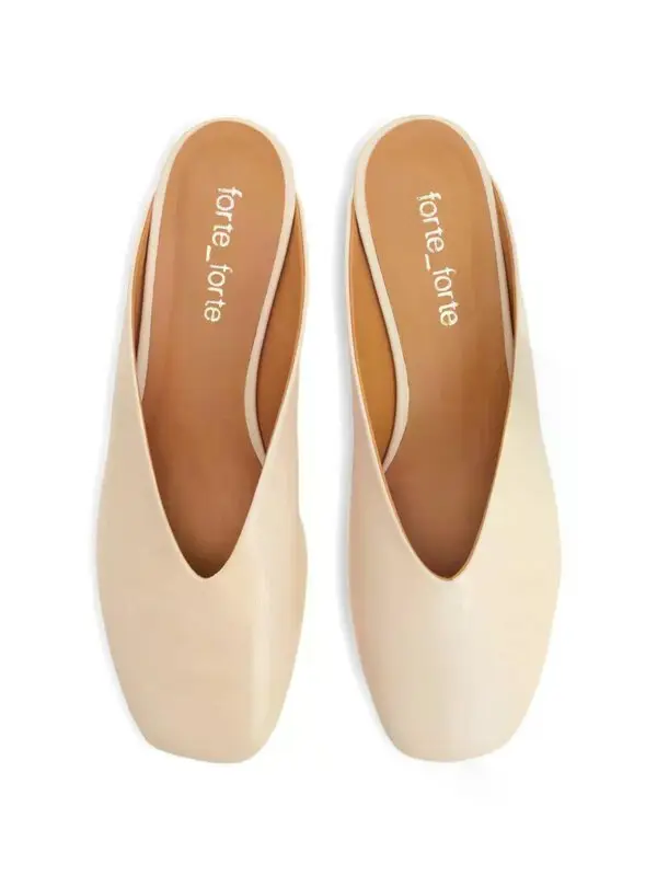 FORTE_FORTE Square-toe Stiletto Mules