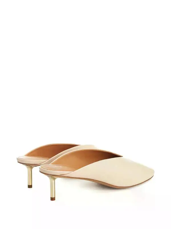 FORTE_FORTE Square-toe Stiletto Mules