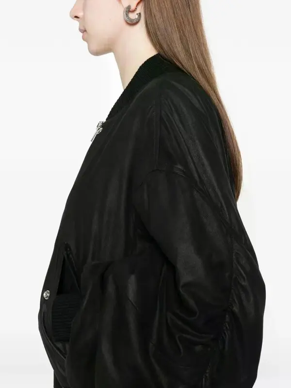 Rick Owens Leather Zip-up Bomber Jacket