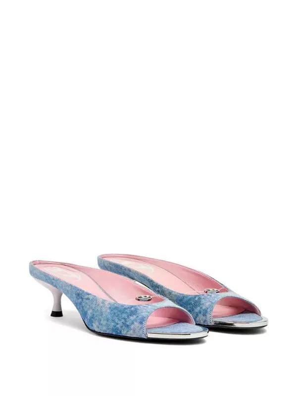 DIESEL® D-diam's-sa Logo-plaque Sandals - Blue