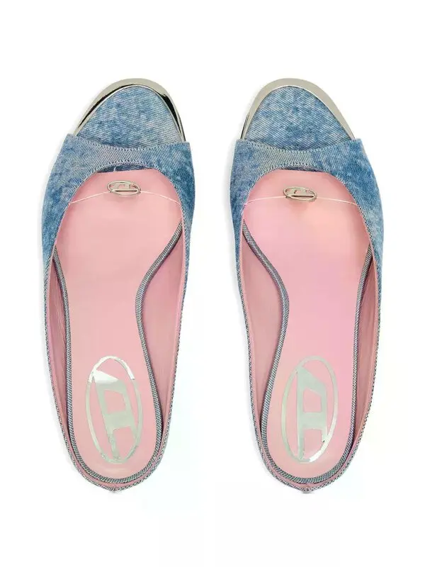 DIESEL® D-diam's-sa Logo-plaque Sandals - Blue