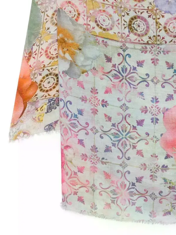 Faliero Sarti Floral Scarf - Neutrals