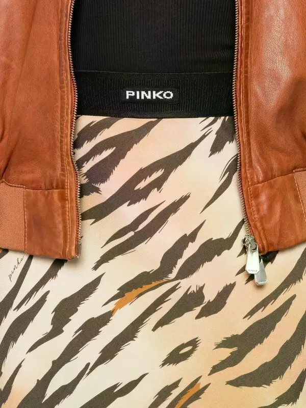 Pinko Hollie Midi Skirt In Animal Print - Brown