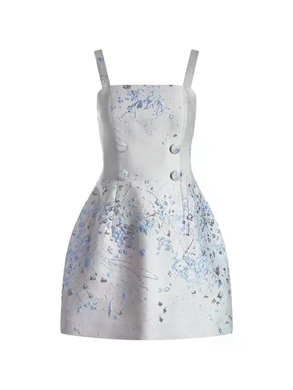 MIA PECULIAR Button-embellished Mini Dress