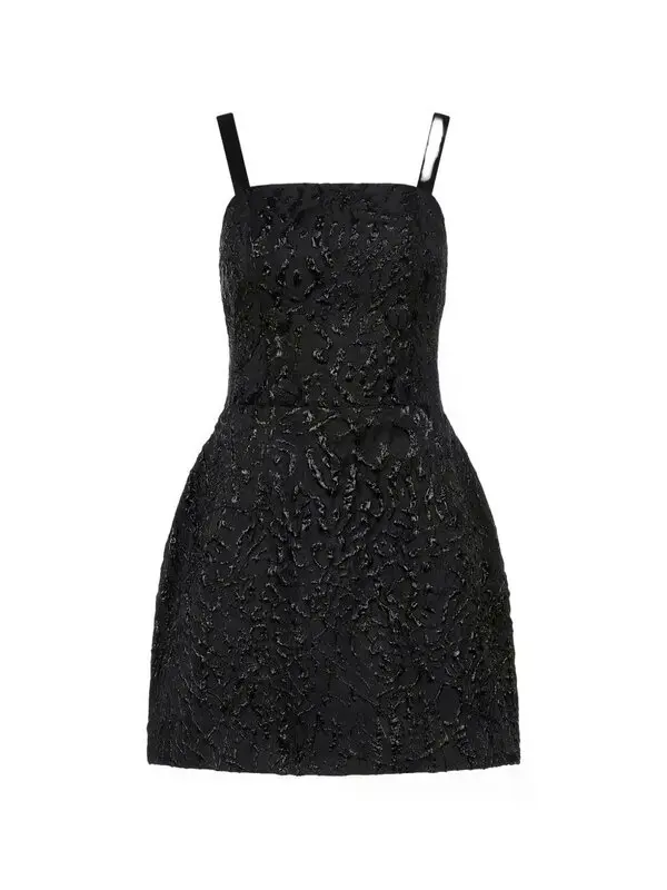 MIA PECULIAR Square-neck Mini Dress - Black