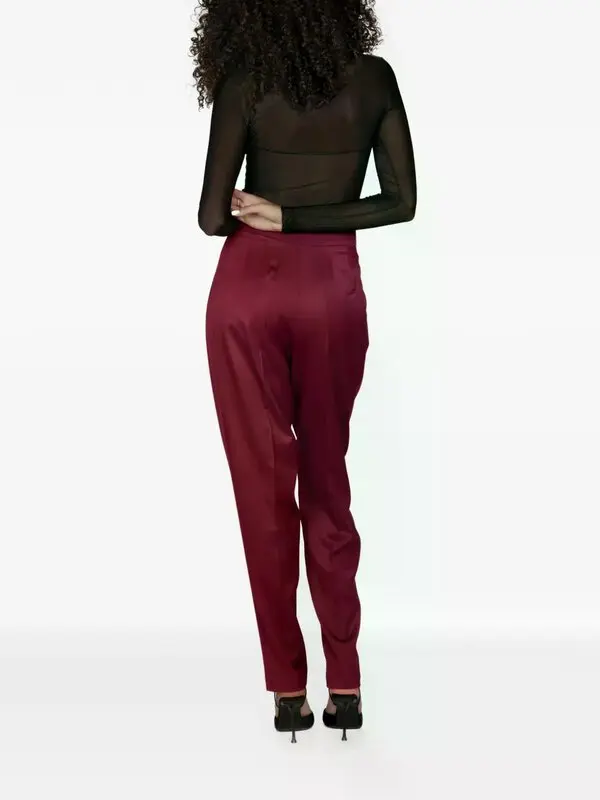 MIA PECULIAR Pleated Trousers With Pearl Detail