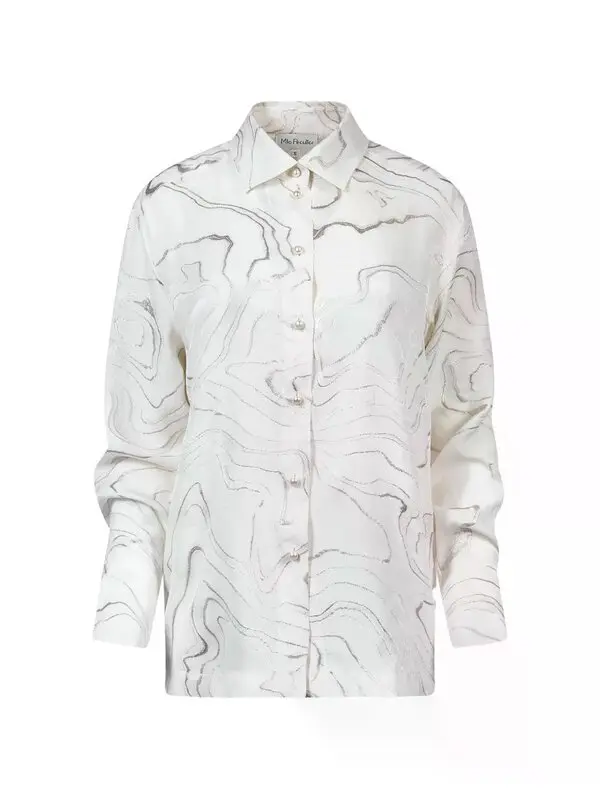 MIA PECULIAR Pearl Button Embellished Shirt