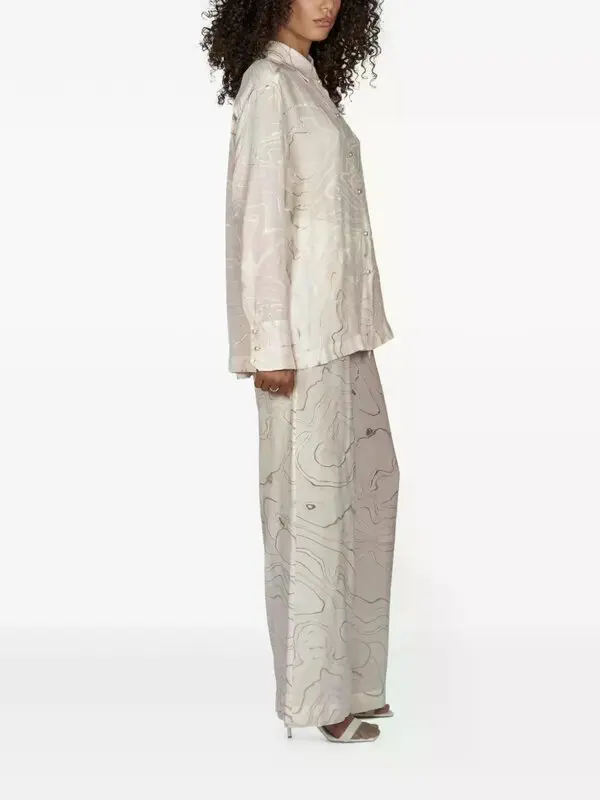 MIA PECULIAR Pearl Button Embellished Shirt