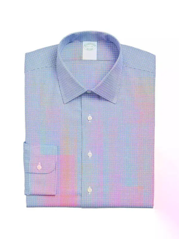 Brooks Brothers Plaid Slim Shirt - Blue