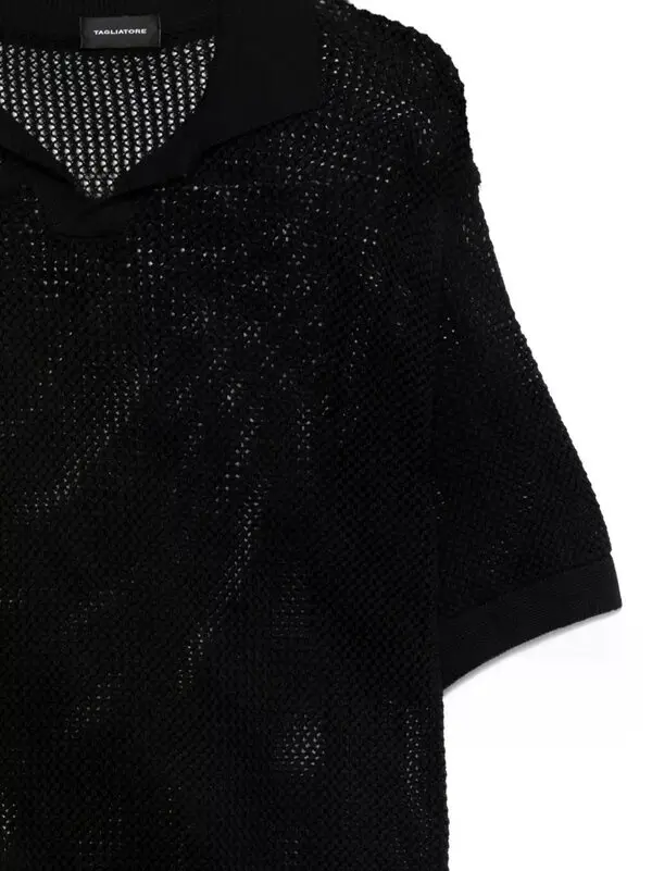 Tagliatore Collared T-shirt - Black