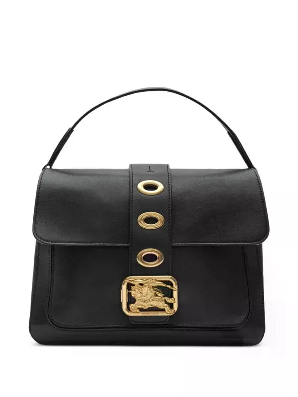 Burberry Small Rider Bag With Equestrian Knight Motif - Black