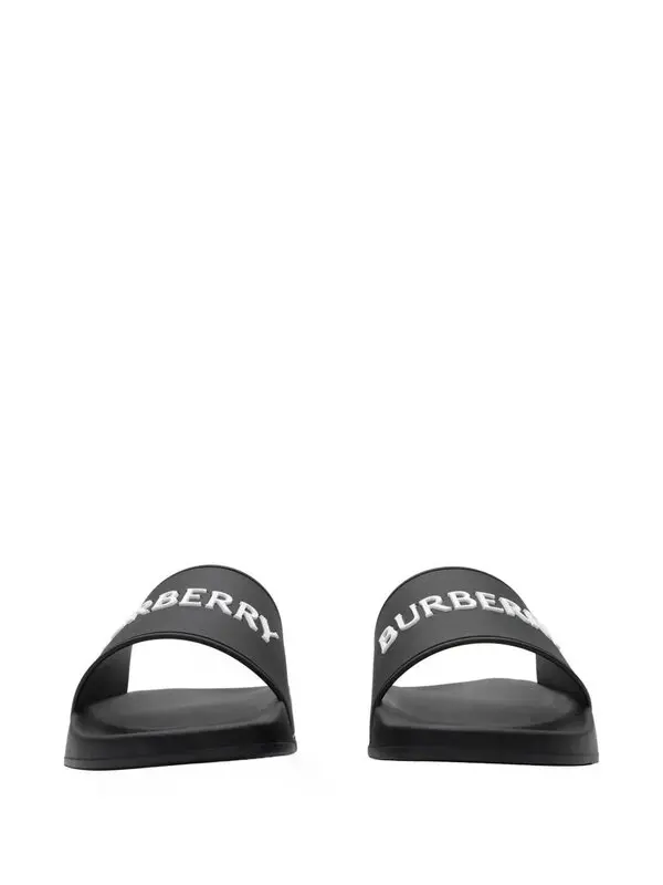 Burberry Logo Slides - Black