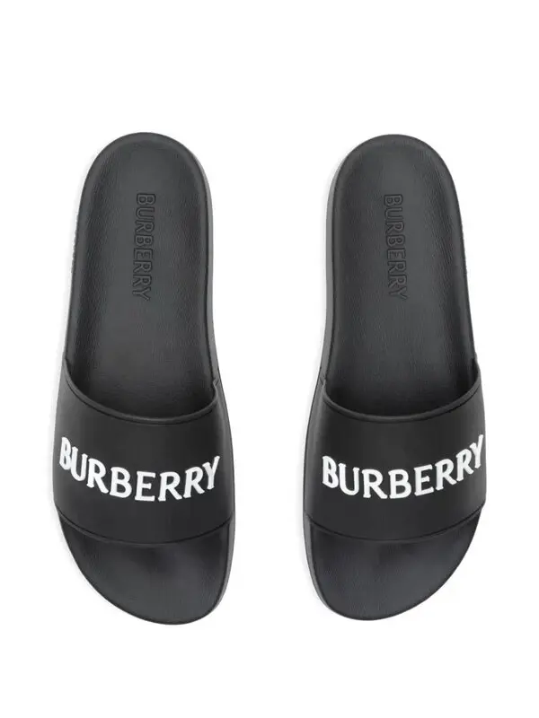 Burberry Logo Slides - Black