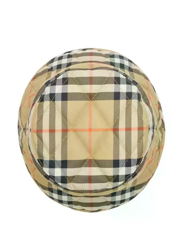 Burberry Quilted Horseshoe Bucket Hat - Neutrals
