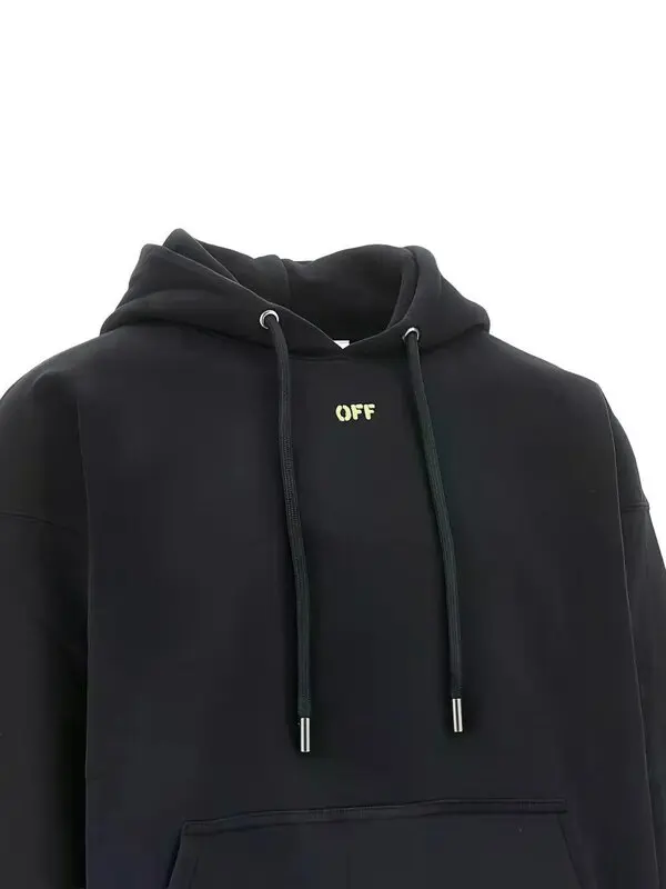 Off-White Cotton Hooded Sweatshirt