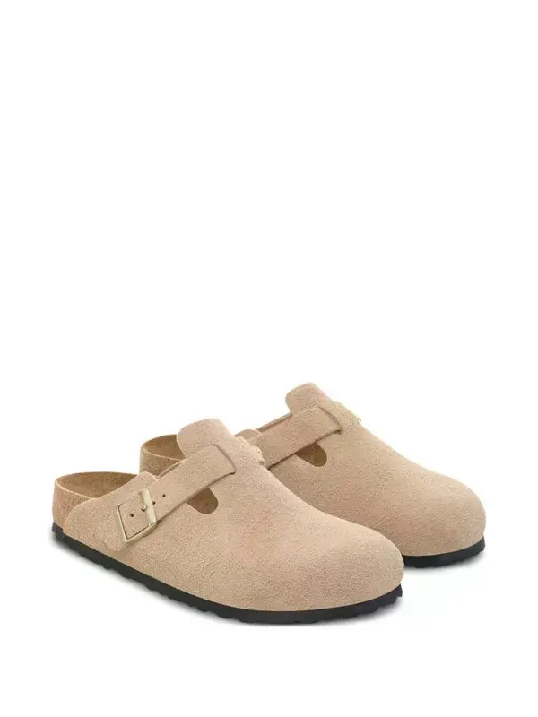 BIRKENSTOCK Boston Suede Mules - Neutrals