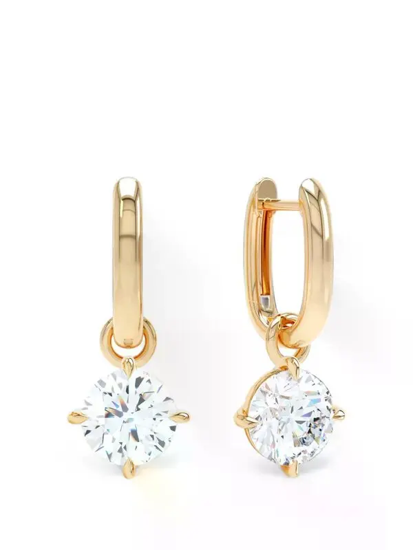 LOEV And Diamond Drop Earrings - Gold