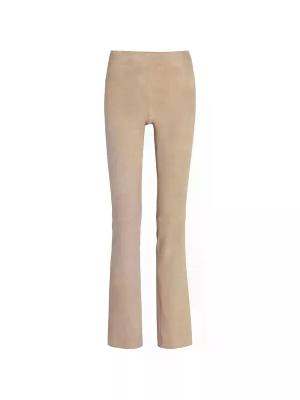 Stouls Beige Suede Flared Trousers