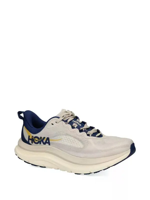 HOKA® Lace-up Sneakers With Mesh Texture And Chunky Rubber Sole - Neutrals