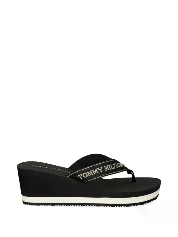 Tommy Hilfiger Logo Strap Wedge Flip-flops