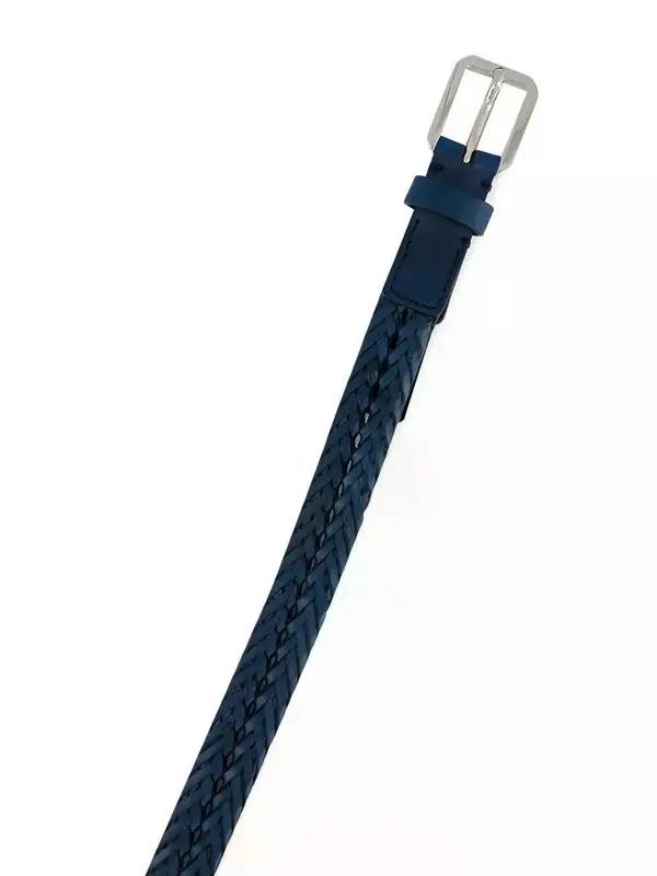 TOM FORD Braided Leather Belt - Blue