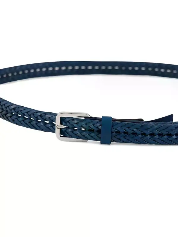 TOM FORD Braided Leather Belt - Blue