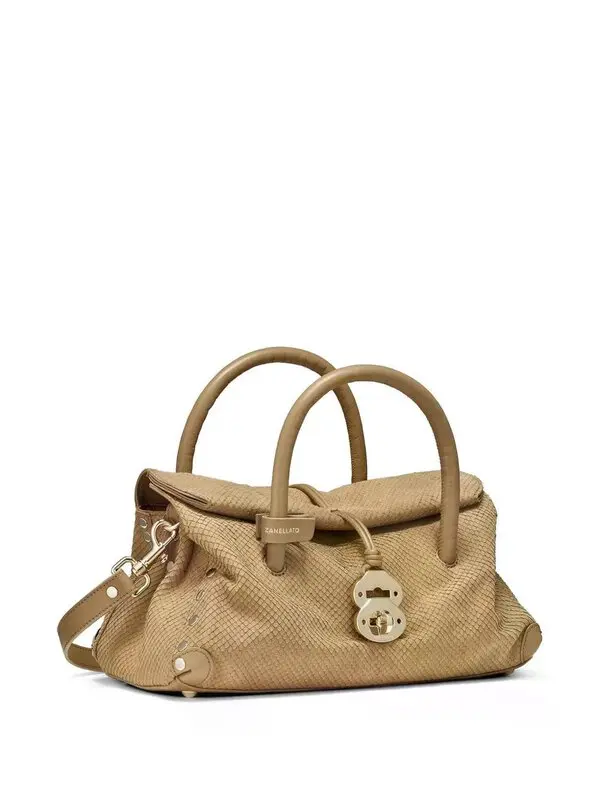 ZANELLATO Small Dotta Leather Shoulder Bag - Neutrals