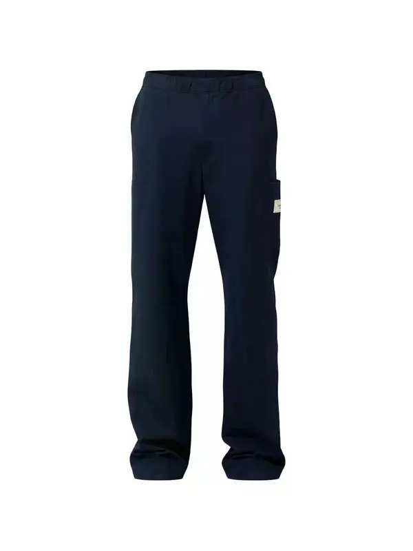 FLANEUR Patch Detail Trousers - Blue