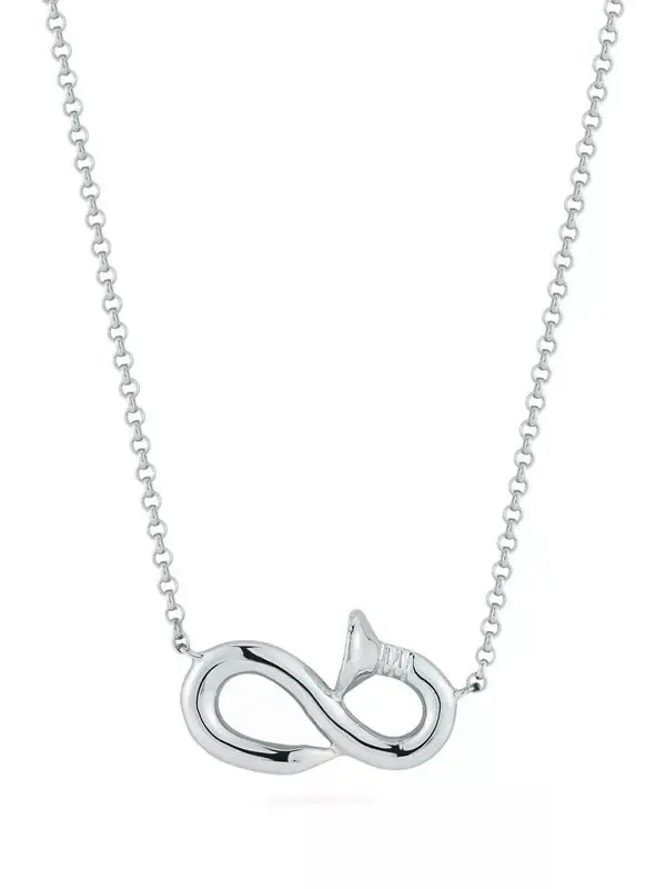Mateo Sterling Polished Finish Nail Charm Necklace