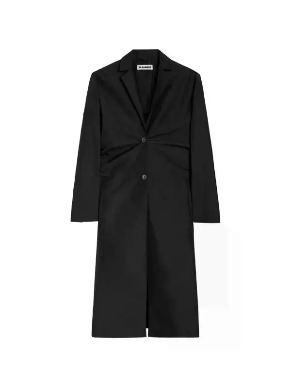 JIL SANDER Technical Fail.le Coat - Black