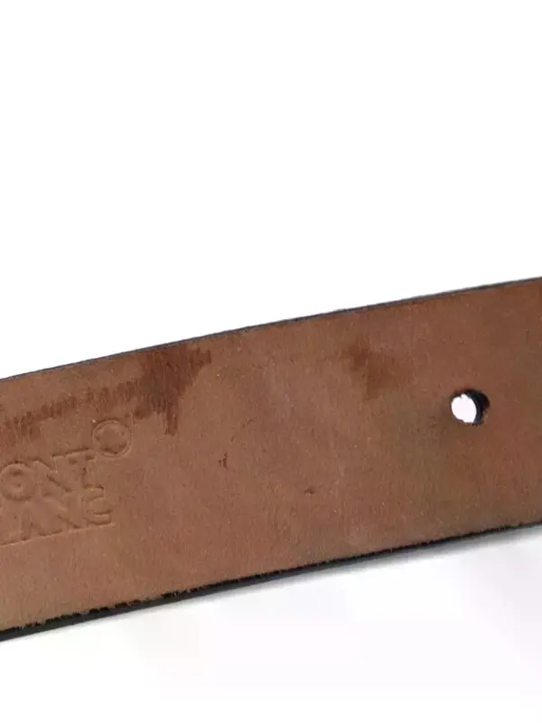 Montblanc Leather Belt With Logo Buckle
