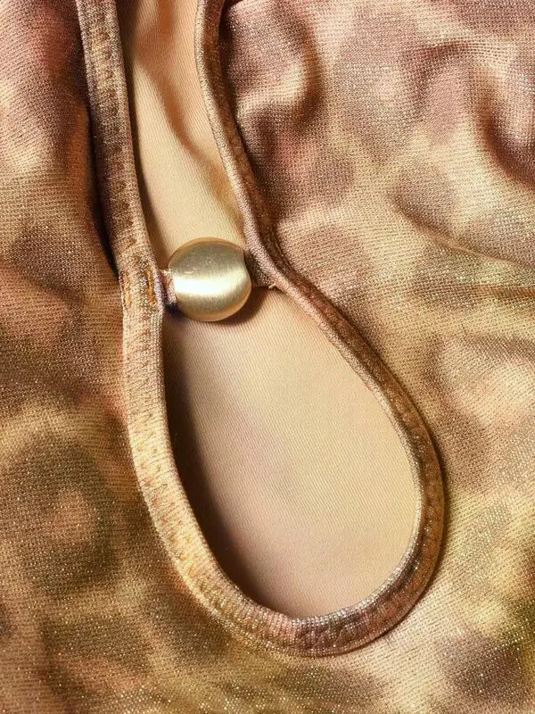 Zimmermann Awaken Metallic Plunge Swimsuit